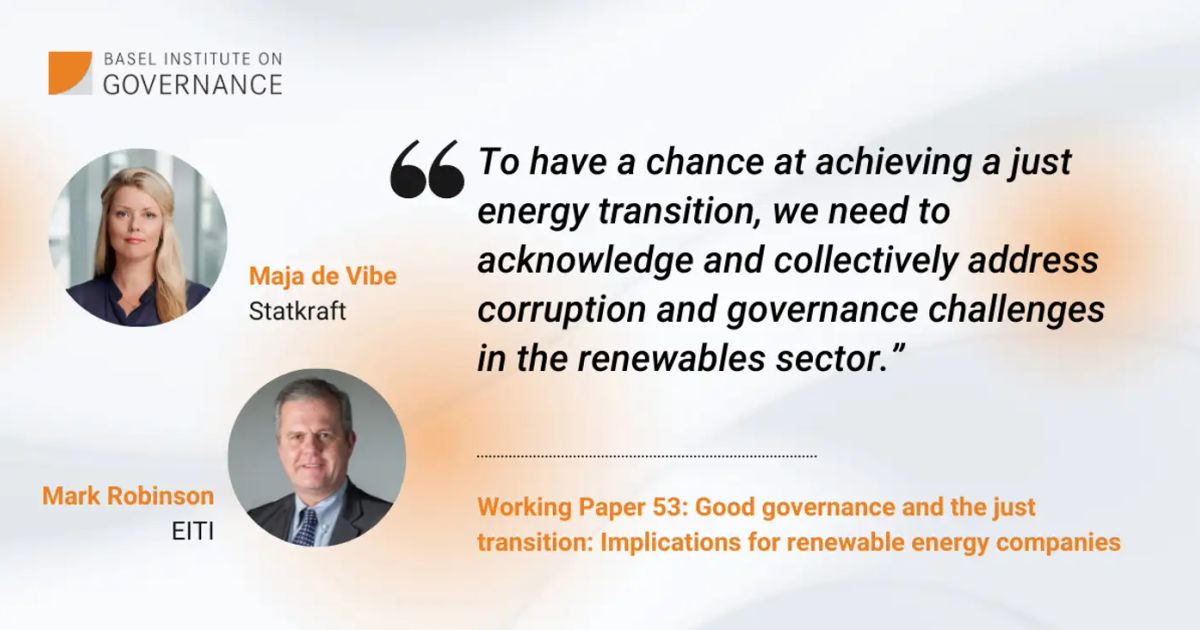 Corruption and governance risks threaten a just energy transition – but ...